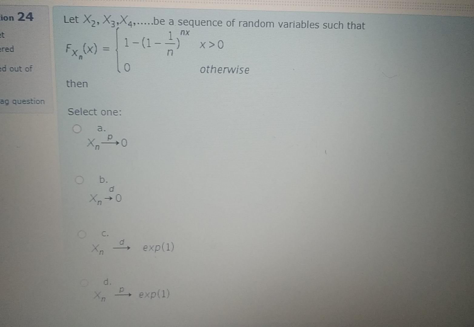 Solved Lion 24 nx et ered Let X2, X3, X4......be a sequence | Chegg.com