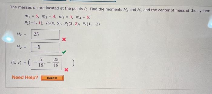 Solved Point-masses my are located on the x-axis as shown. | Chegg.com