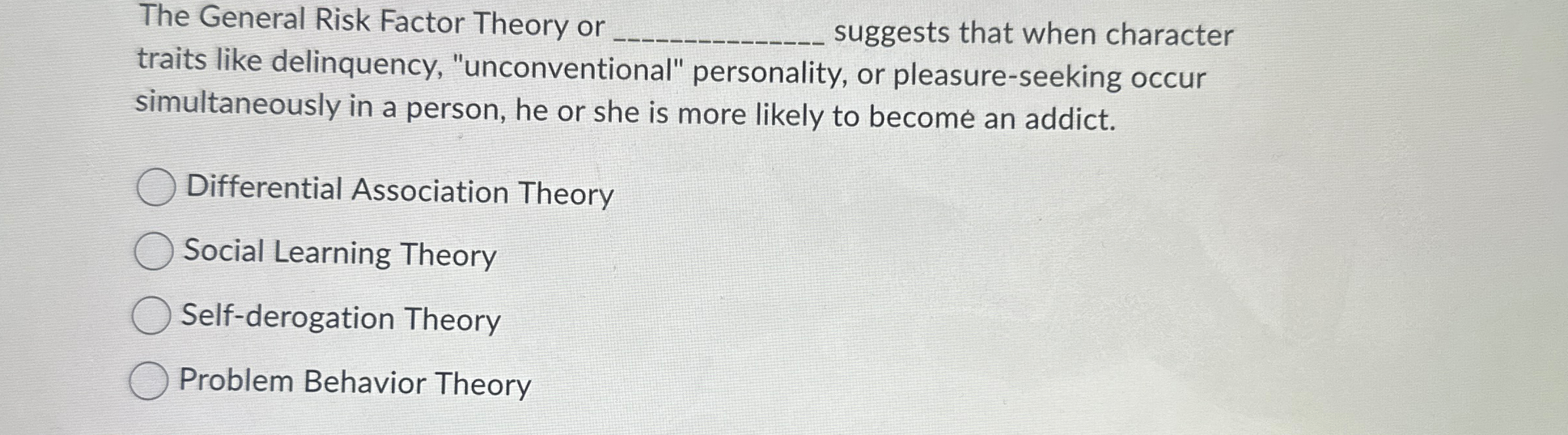 Solved The General Risk Factor Theory or q, ﻿suggests that | Chegg.com