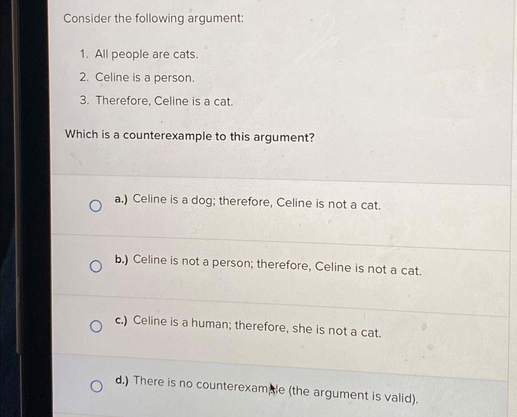Solved Consider the following argument:All people are | Chegg.com
