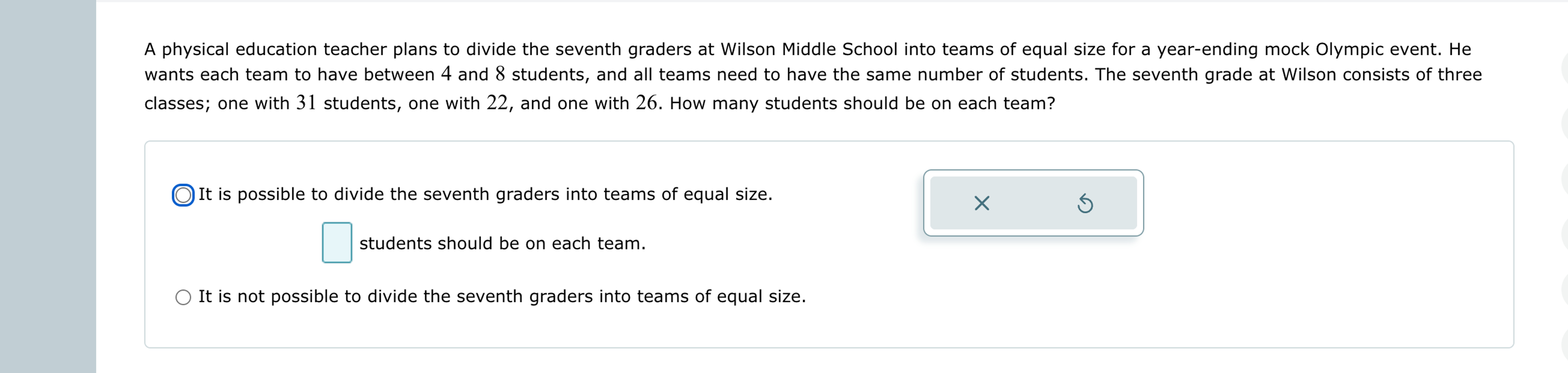 Solved A physical education teacher plans to divide the | Chegg.com