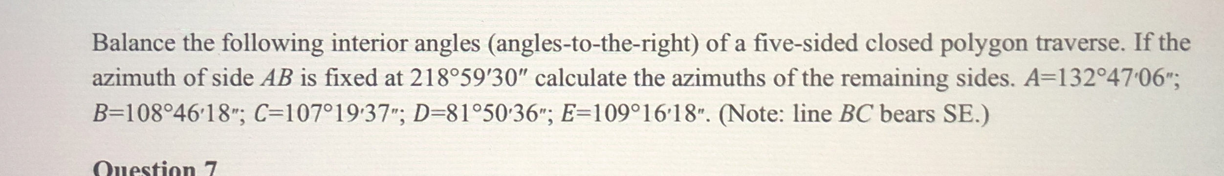 Solved Balance the following interior angles | Chegg.com