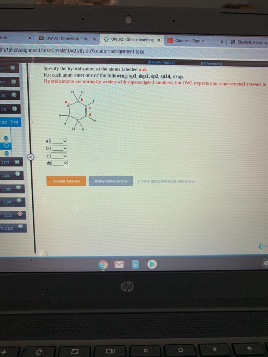 Solved X OwiV2 Homework - Org X OWL 2 Online teaching X | Chegg.com