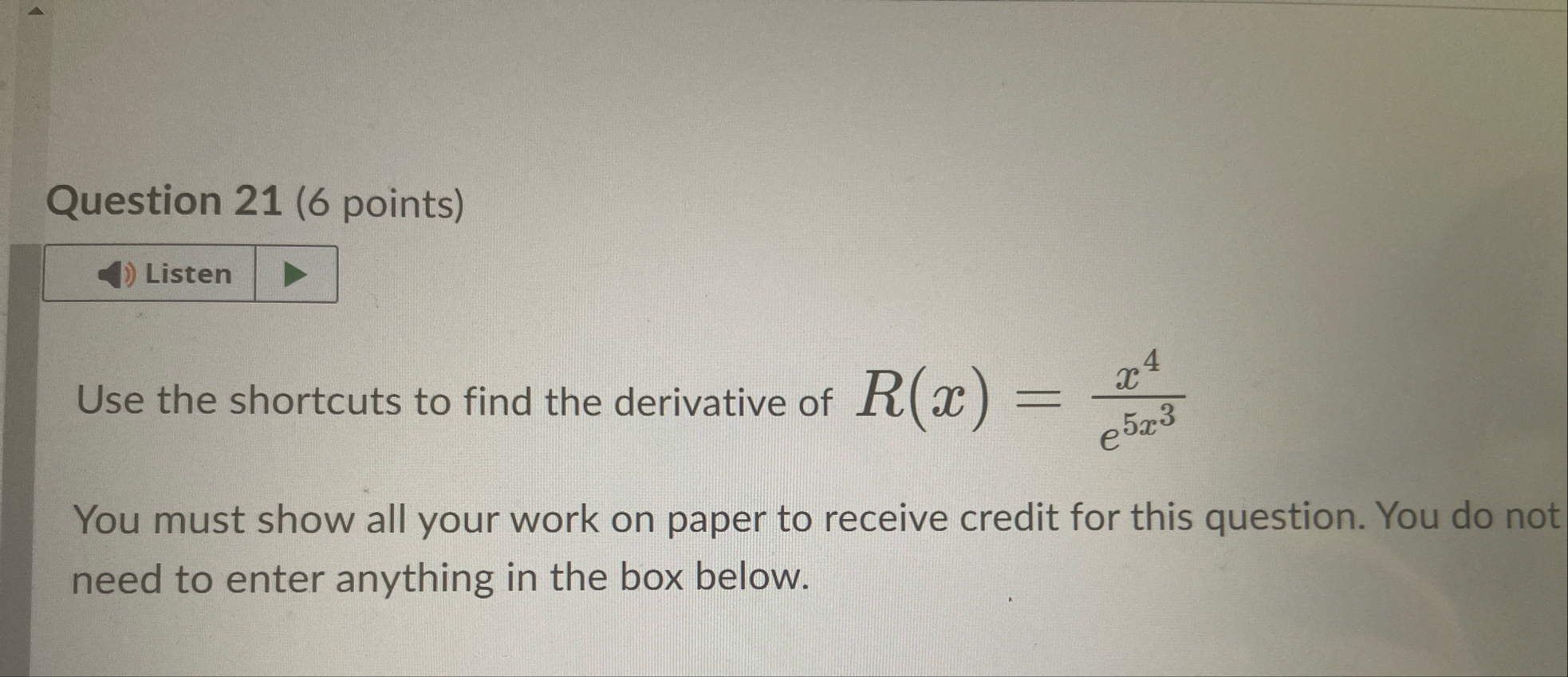 Solved Question 21 (6 ﻿points)ListenUse the shortcuts to | Chegg.com