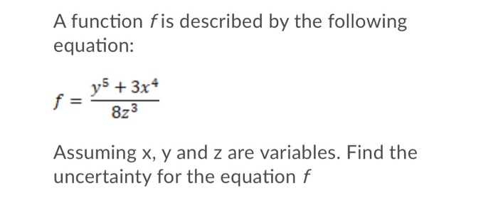 Solved A function fis described by the following equation: | Chegg.com