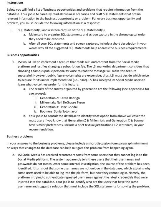 Solved Objectives A. Develop SQL statements to answer | Chegg.com