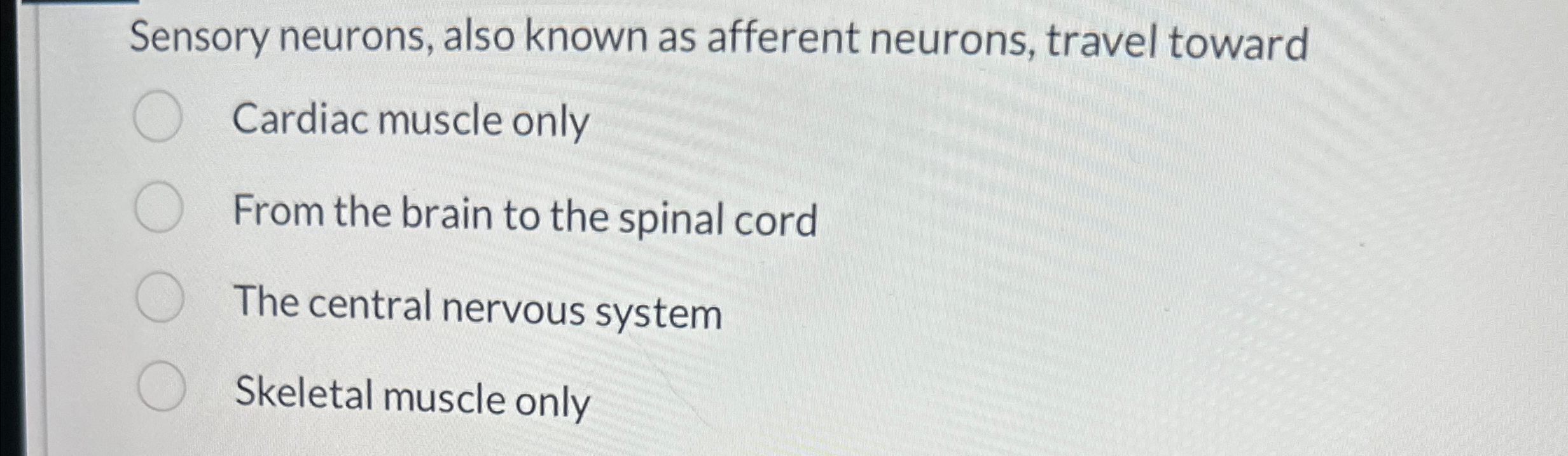 Solved Sensory neurons, also known as afferent neurons, | Chegg.com
