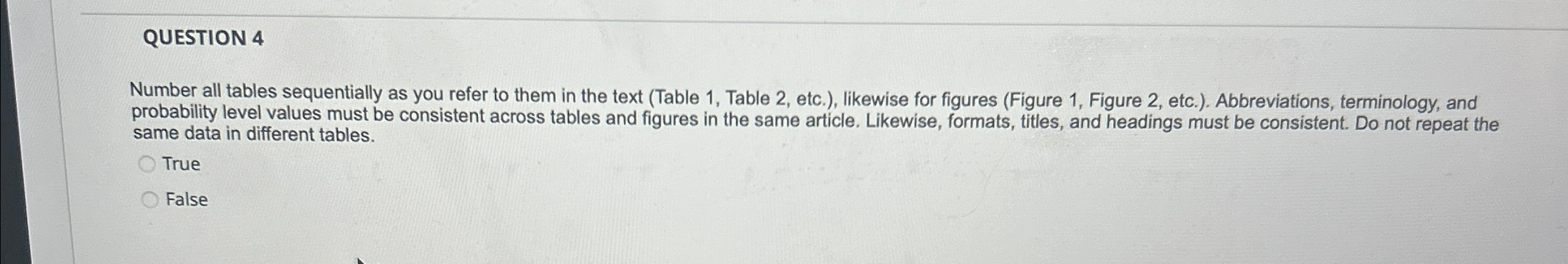 Solved QUESTION 4Number all tables sequentially as you refer | Chegg.com