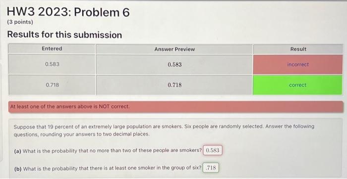 Solved Hw3 2023 Problem 6 3 Points Results For This 8150