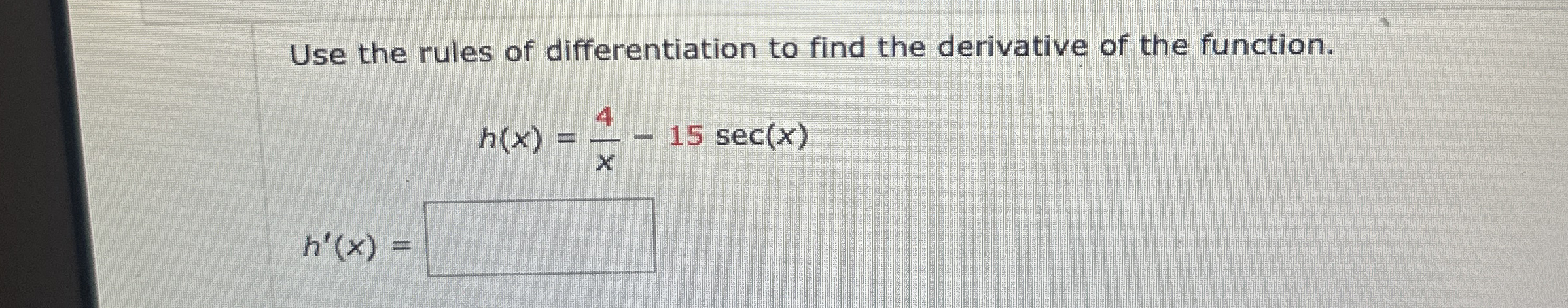 Solved Use the rules of differentiation to find the | Chegg.com