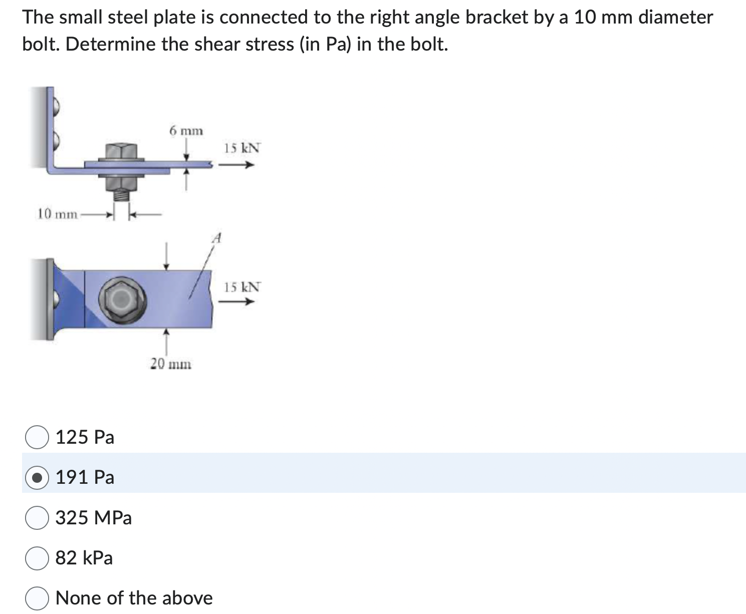 Solved The small steel plate is connected to the right angle | Chegg.com
