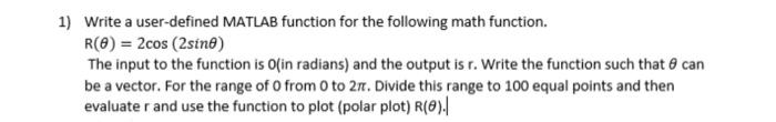 Solved Solve this question on MATLAB and send me a picture | Chegg.com