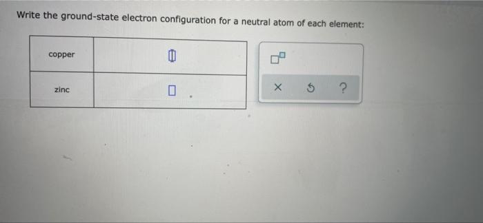 Solved Write the ground-state electron configuration for a | Chegg.com