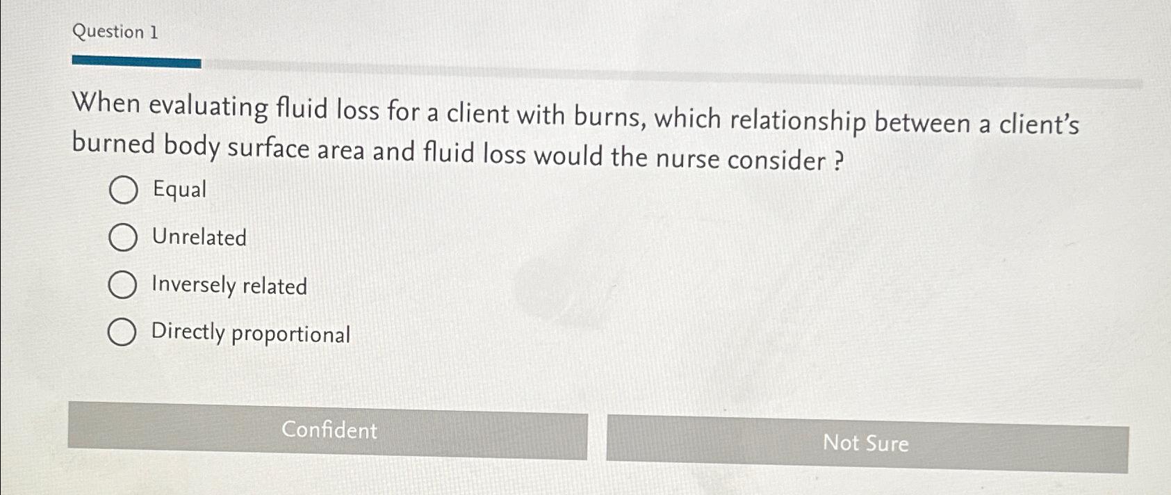 Solved Question 1When evaluating fluid loss for a client | Chegg.com