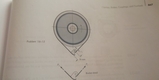 Solved 16-15 The figure shows a band brake designed to | Chegg.com
