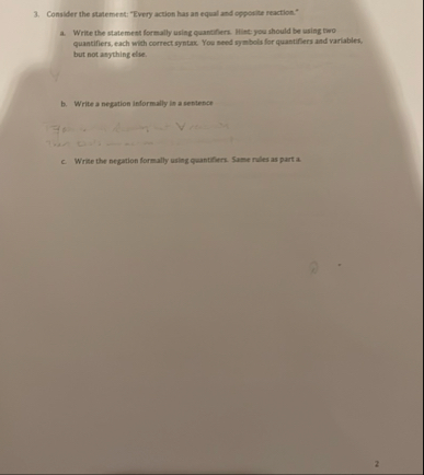 Solved Consider the statement: "Every action has an equal | Chegg.com