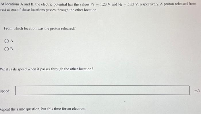 Solved Where was the proton released (A or B)? What was its | Chegg.com