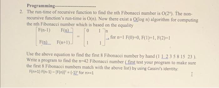 Solved Programming- 2. The run-time of recursive function to | Chegg.com