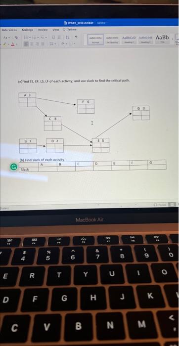 Solved (b) Uist all the paths in the network. (c)identify | Chegg.com