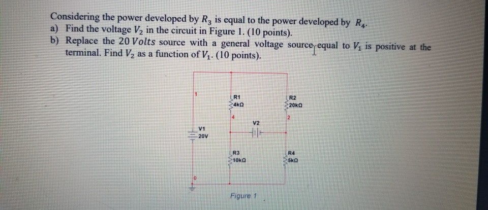 Solved Considering the power developed by R, is equal to the | Chegg.com
