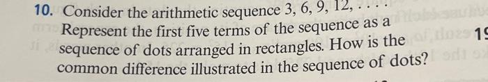 Solved 10. Consider the arithmetic sequence 3, 6, 9, 12, mo | Chegg.com
