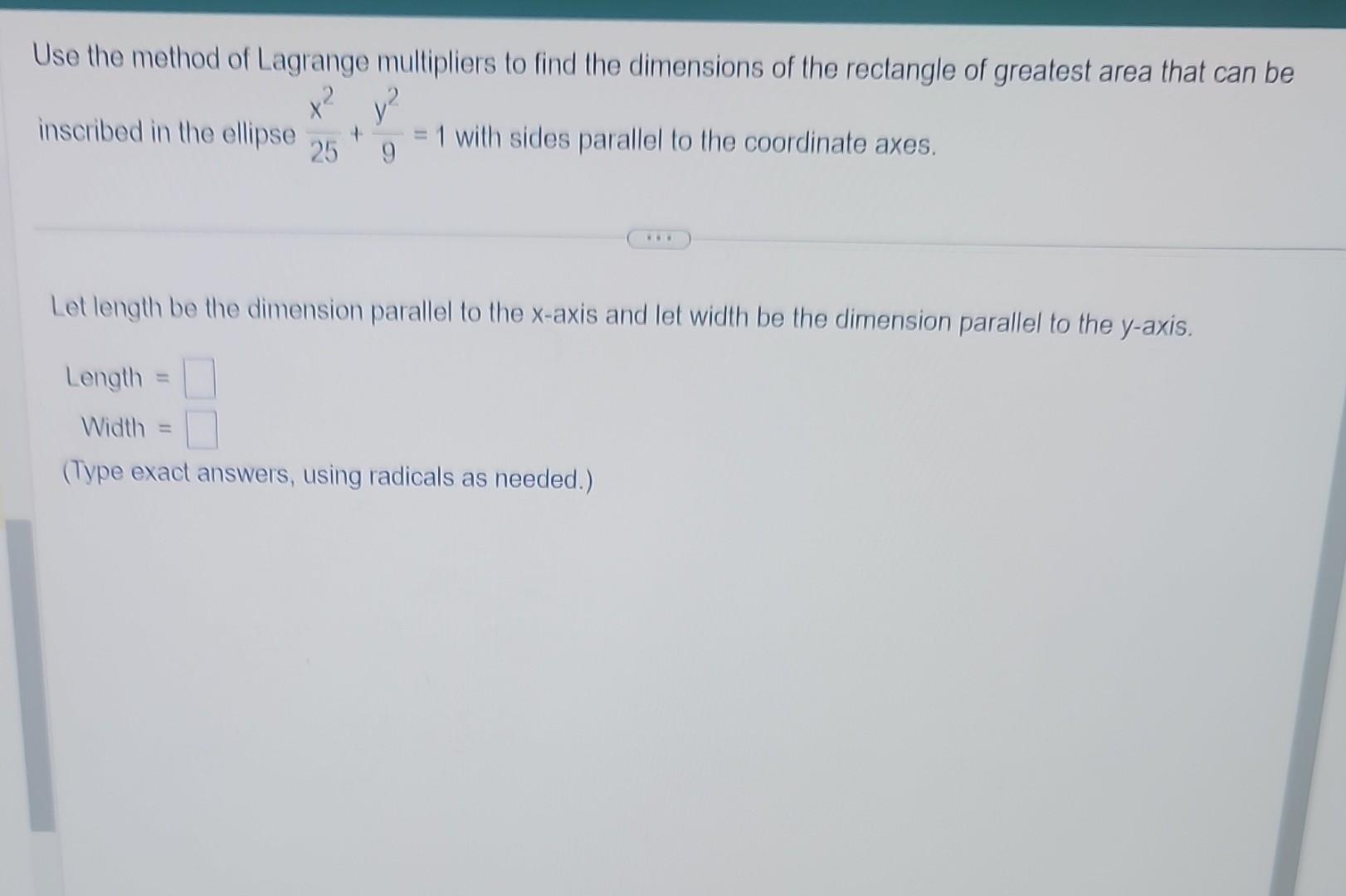 Solved Use the method of Lagrange multipliers to find the | Chegg.com