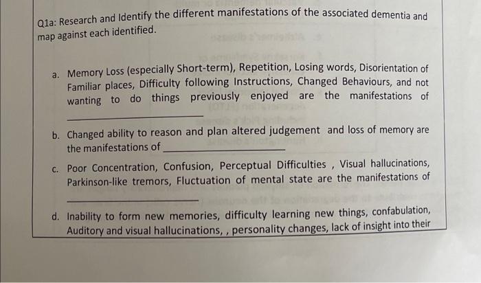 Solved Q1a: Research and Identify the different | Chegg.com