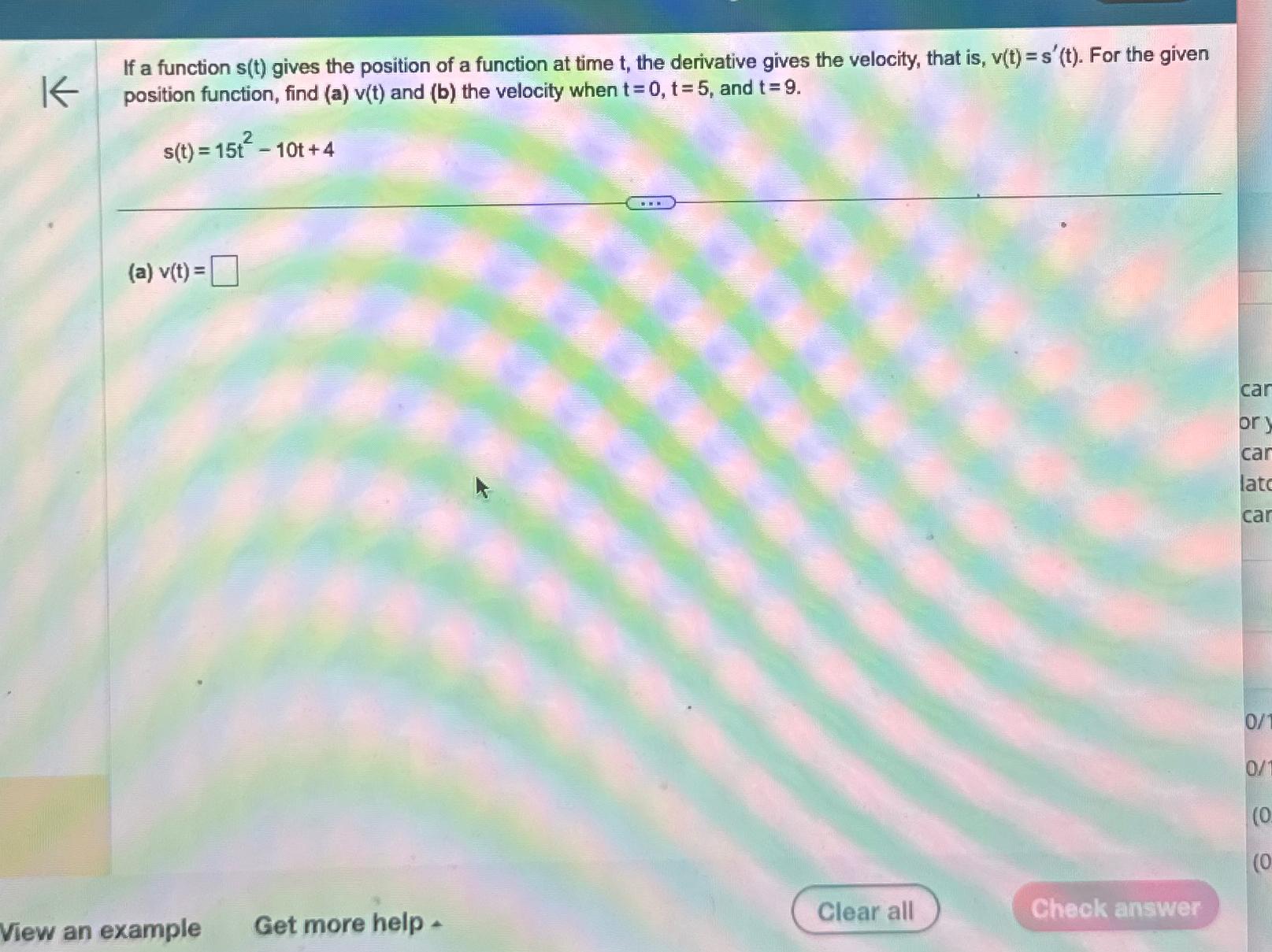 Solved If a function s(t) ﻿gives the position of a function | Chegg.com