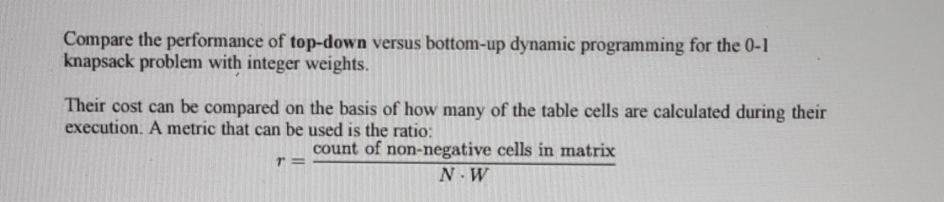 Solved please give a program for both top down and bottom up | Chegg.com