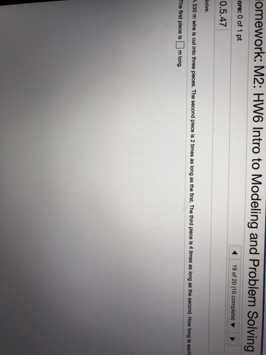 Solved lomework: M2: HW6 Intro to Modeling and Problem | Chegg.com