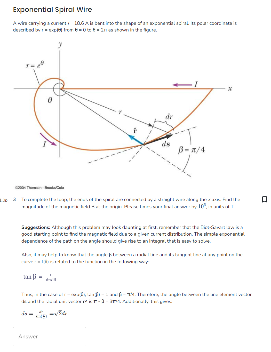 Solved 3 ﻿To complete the loop, the ends of the spiral are | Chegg.com