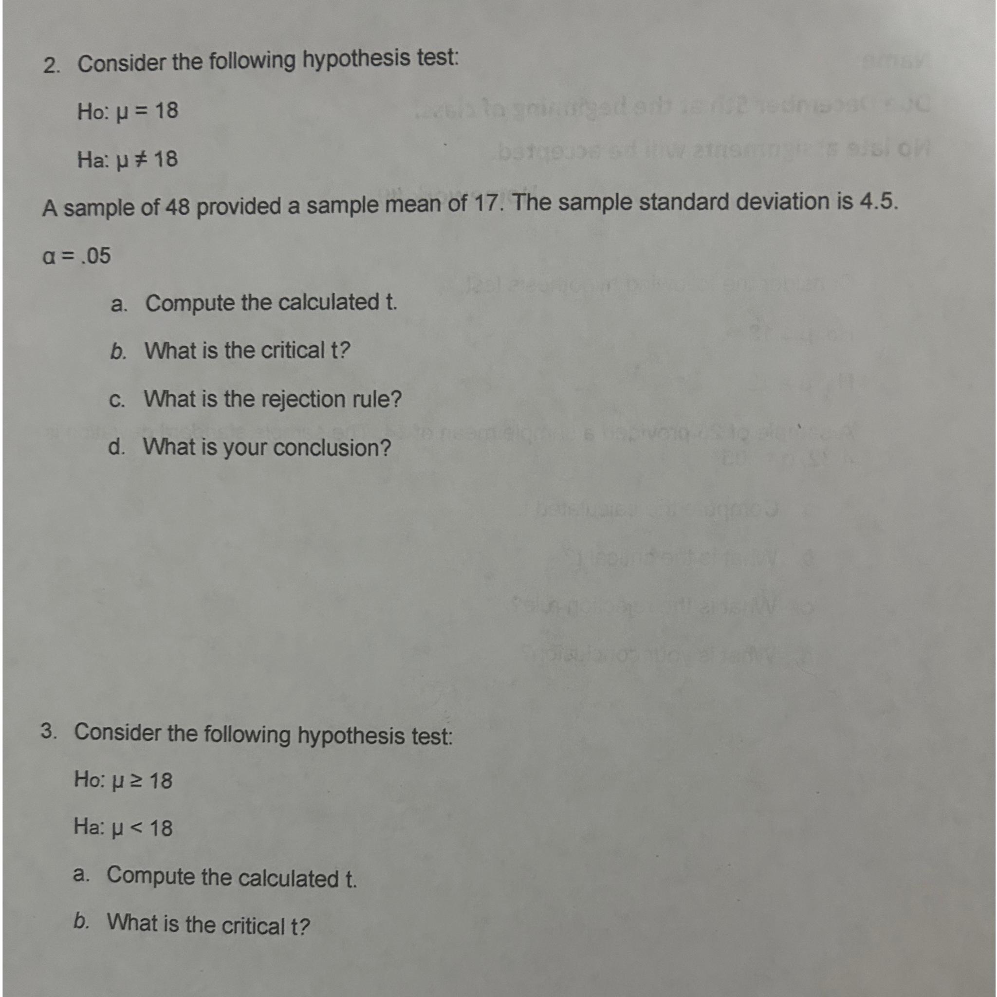 Solved Homework #9Consider the following hypothesis test:Ho: | Chegg.com