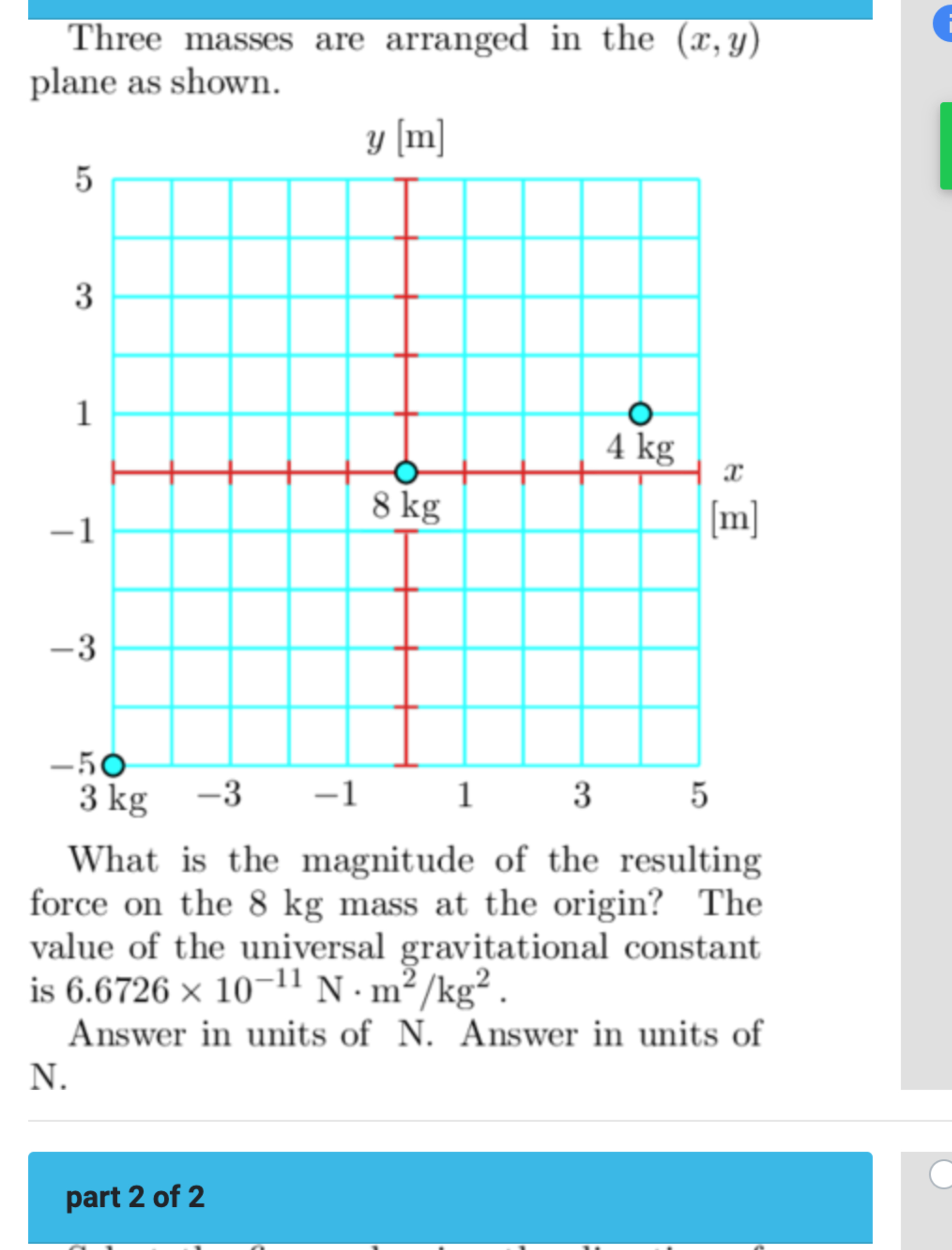 Solved Three masses are arranged in the (x,y)plane as | Chegg.com