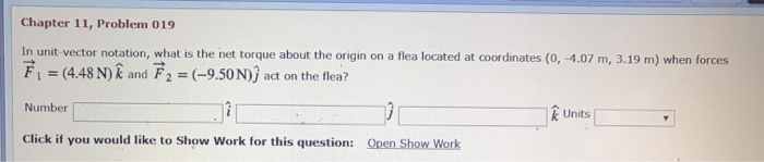 Solved Chapter 11, Problem 019 In unit-vector notation, what | Chegg.com