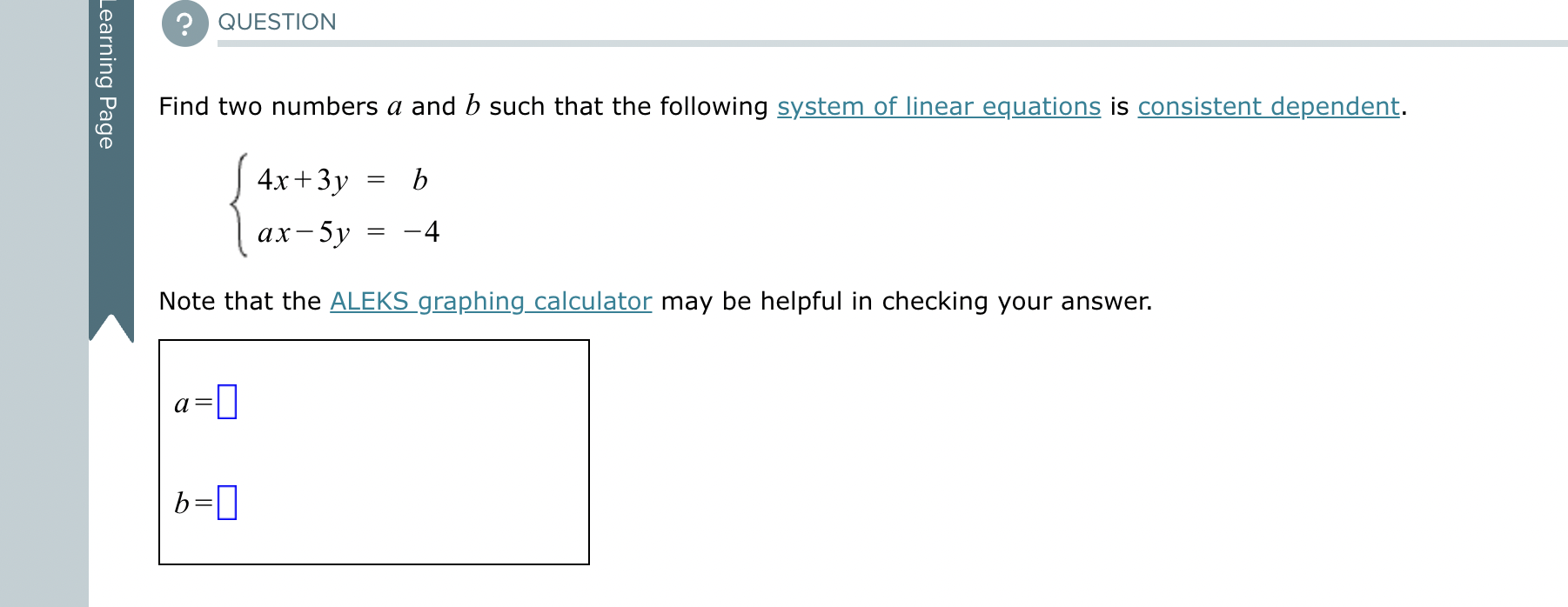 Solved Find two numbers a and b ﻿such that the following | Chegg.com