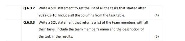 Solved Q.6.2 The below sample data in third normal form was | Chegg.com