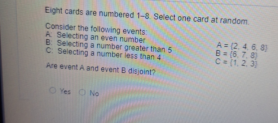 Solved Eight cards are numbered 1-8. ﻿Select one card at | Chegg.com