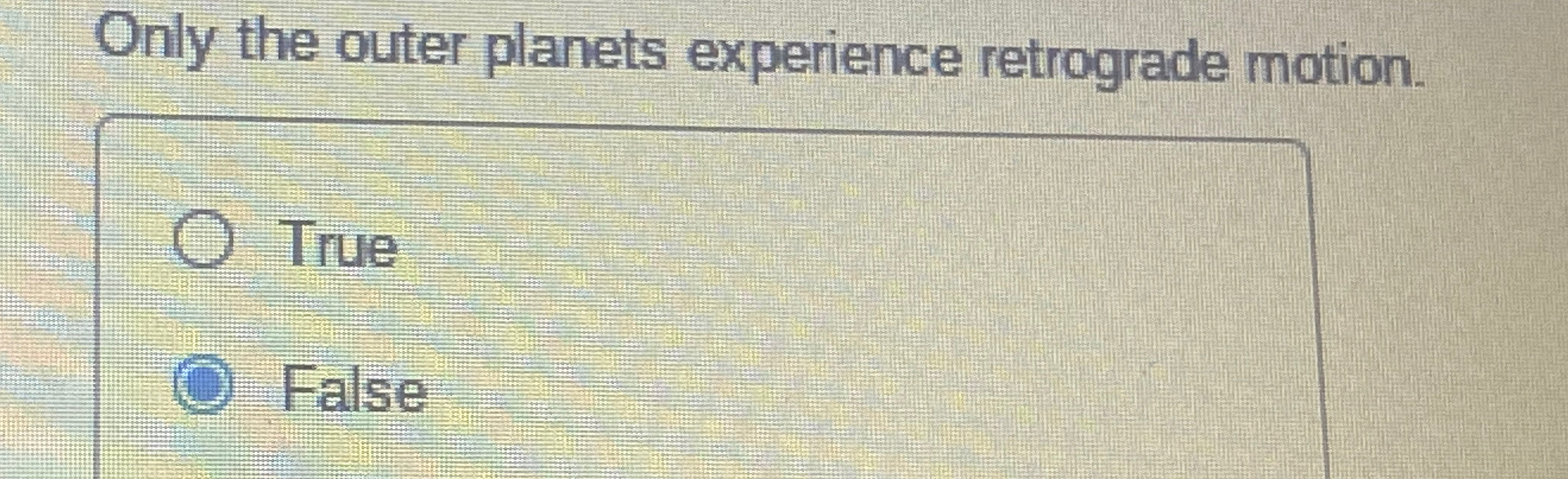 Solved Only the outer planets experience retrograde | Chegg.com