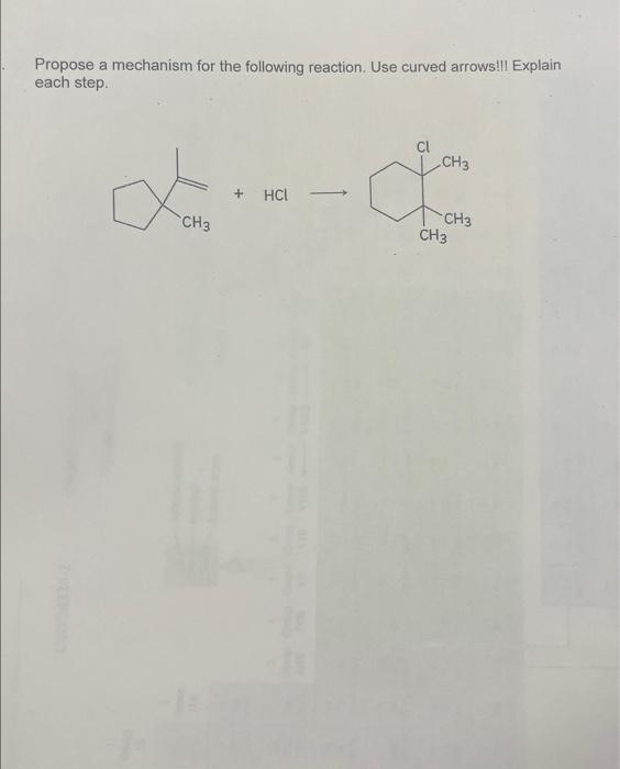 Solved Propose a mechanism for the following reaction. Use | Chegg.com
