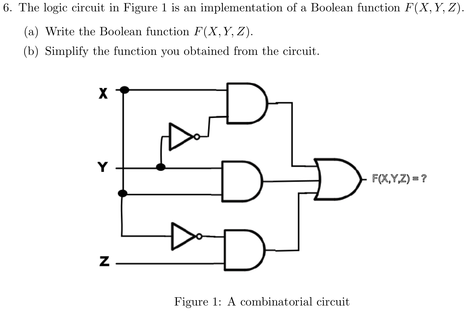Solved The Logic Circuit In Figure 1 ﻿is An Implementation
