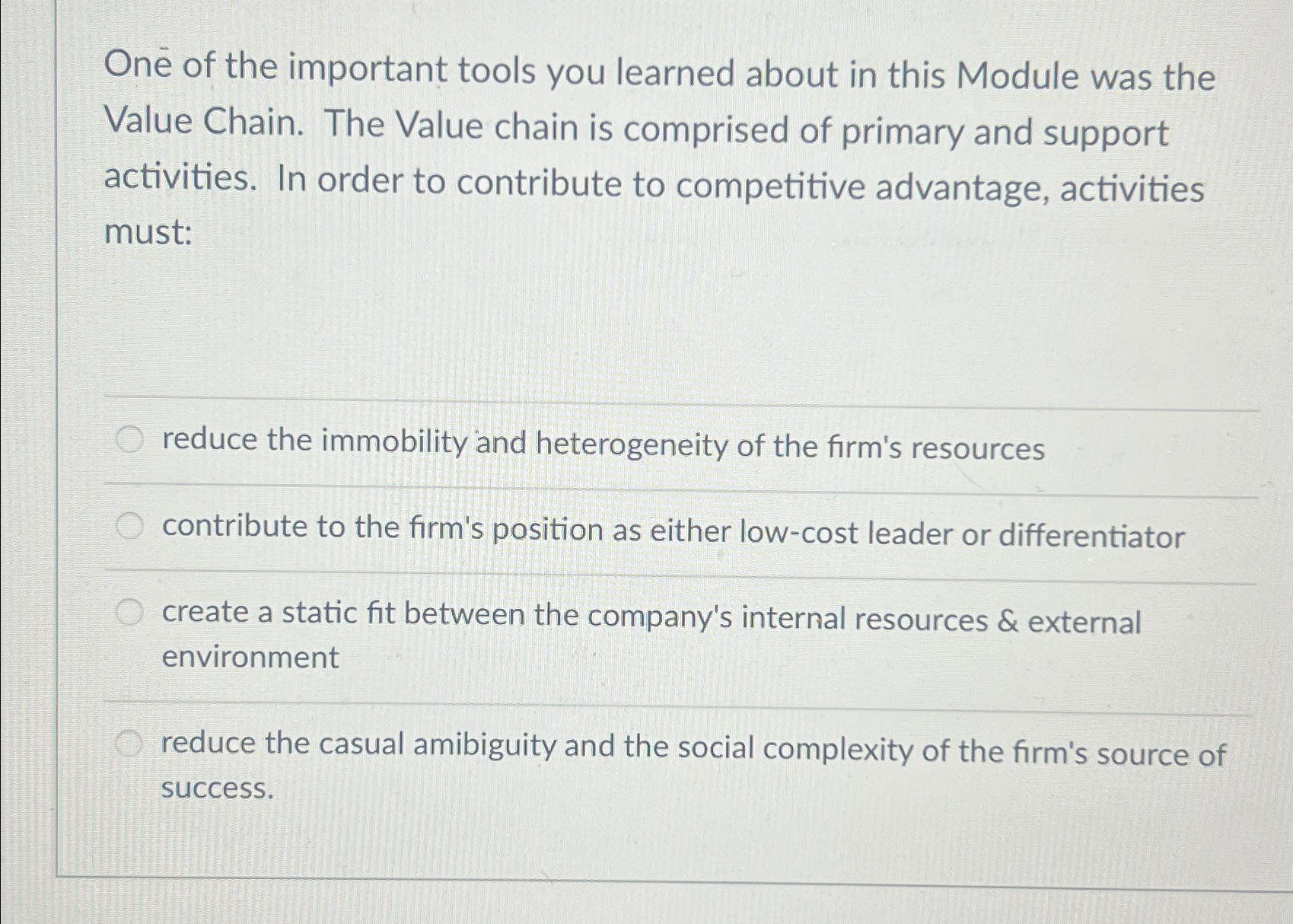 Solved One of the important tools you learned about in this | Chegg.com