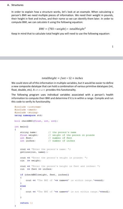 Solved In order to explain how a structure works, let's look | Chegg.com