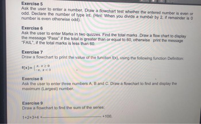 Solved Exercise 5 Ask the user to enter a number. Draw a | Chegg.com