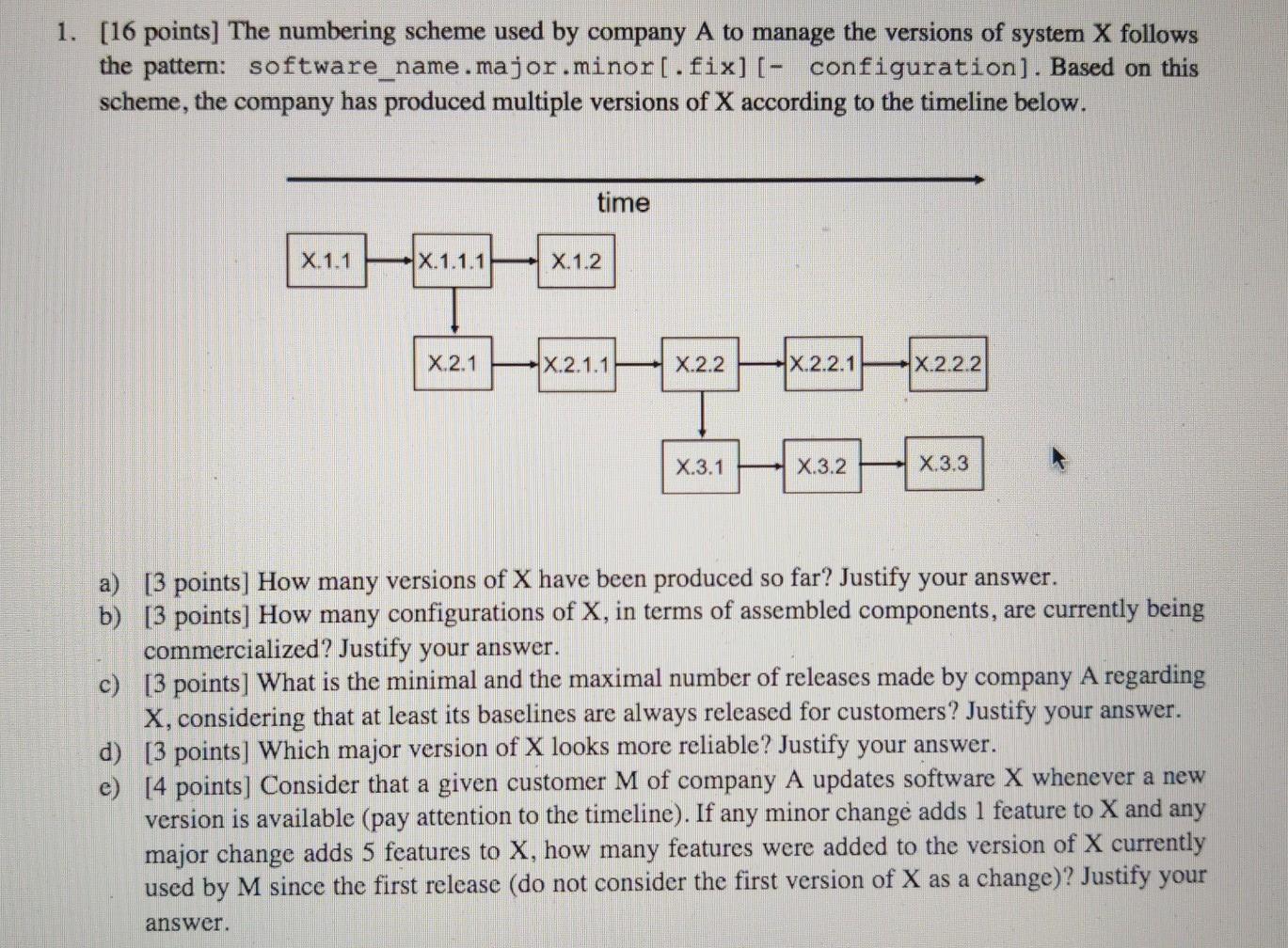 1. [16 points] The numbering scheme used by company A | Chegg.com