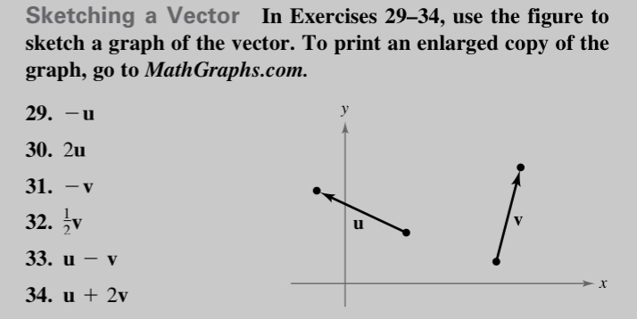 Solved Sketching a Vector In Exercises 29-34, ﻿use the | Chegg.com