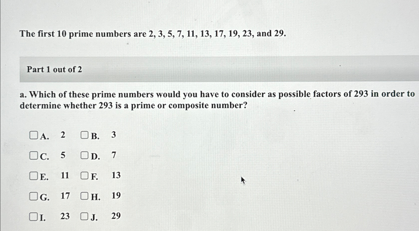 Solved The first 10 ﻿prime numbers are | Chegg.com