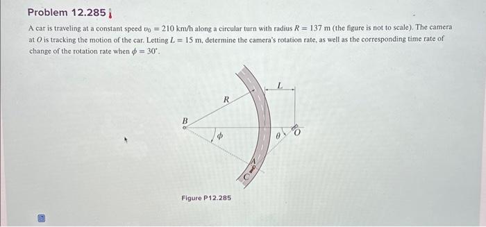 Solved A car is traveling at a constant speed v0=210 km/h | Chegg.com