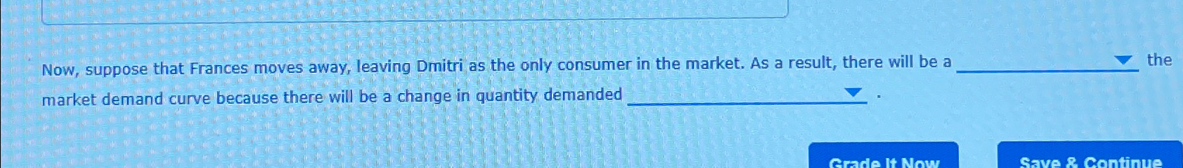 Solved Now, suppose that Frances moves away, leaving Dmitri | Chegg.com