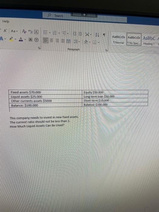 Solved This company needs to invest in new fixed assets. The | Chegg.com