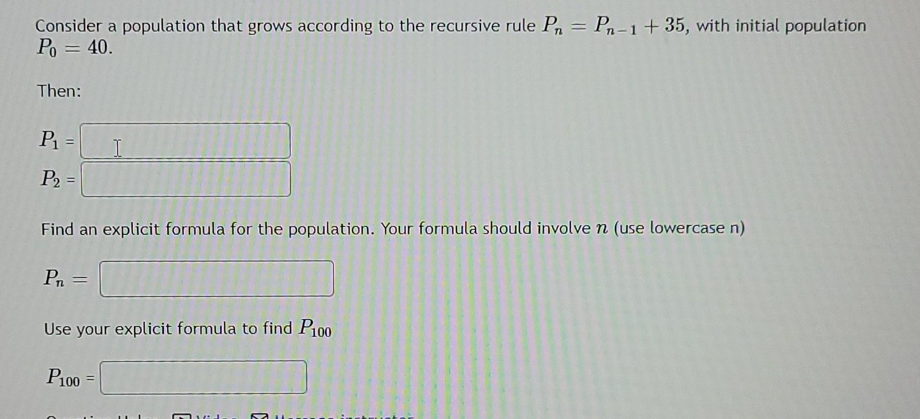 Solved Consider a population that grows according to the | Chegg.com